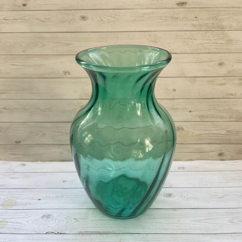 Teal Flower Vase - Etsy