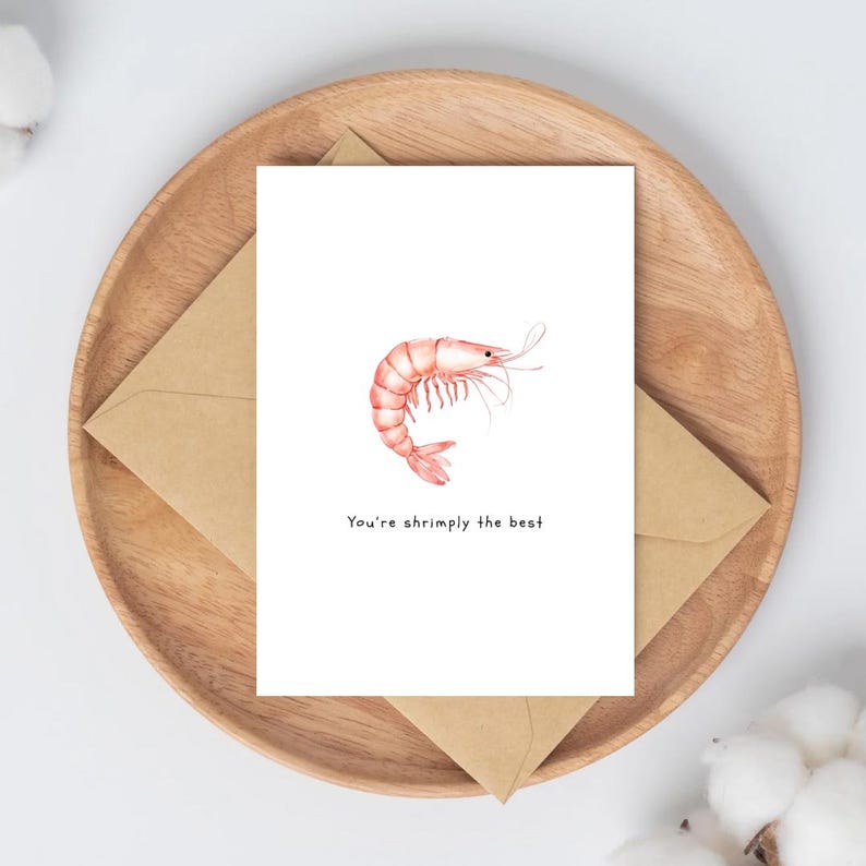 You’re Shrimply the Best Printable Greeting Card, Funny Pun, Card for ...