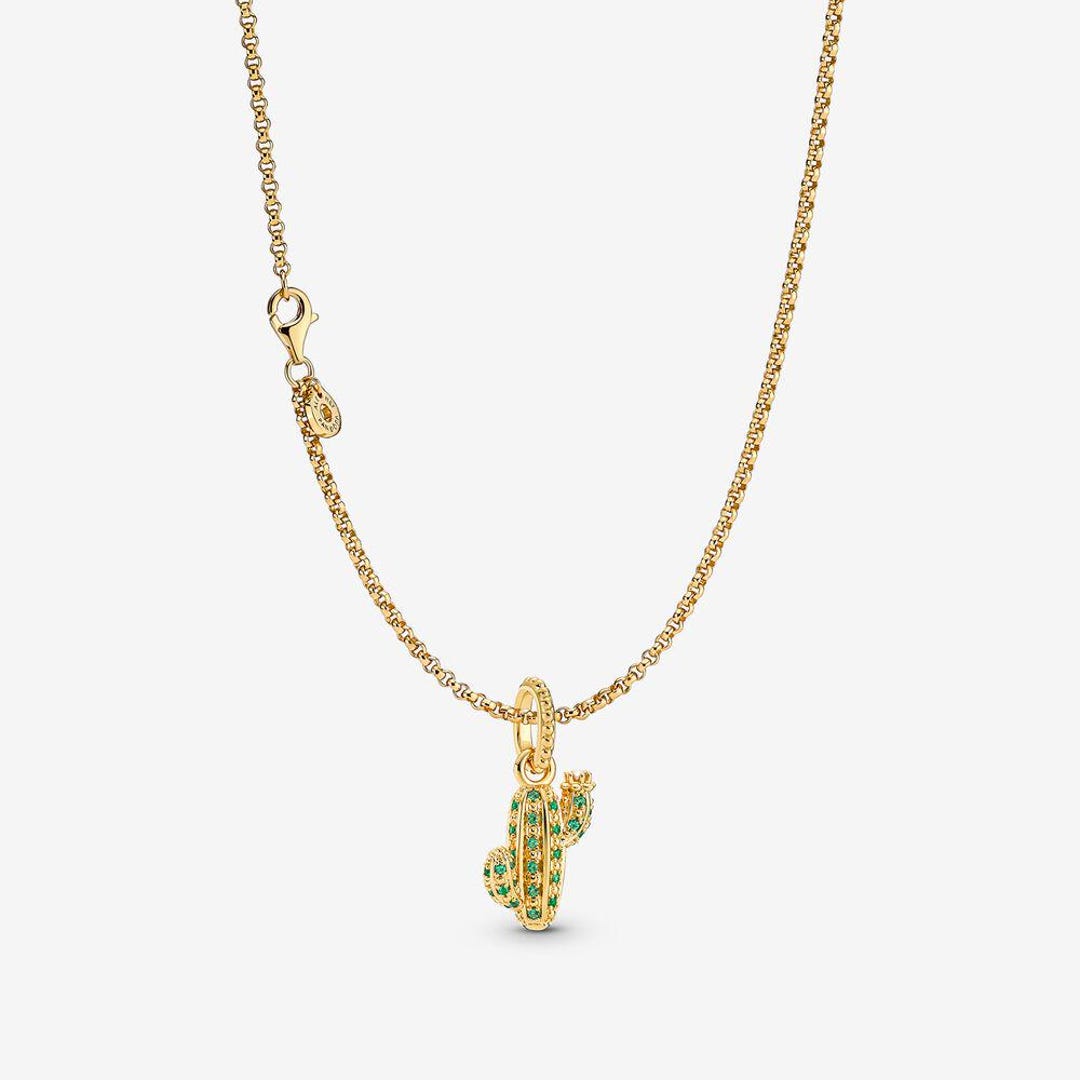 Pandora S925 Silver Sparkling Desert Cactus Pendant Necklace Set - Etsy