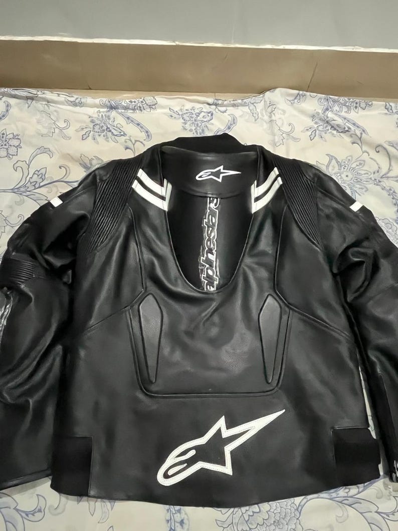 Men’s Leather Motorcycle Moto Jacket Classic Rider Style Biker Jacket ...