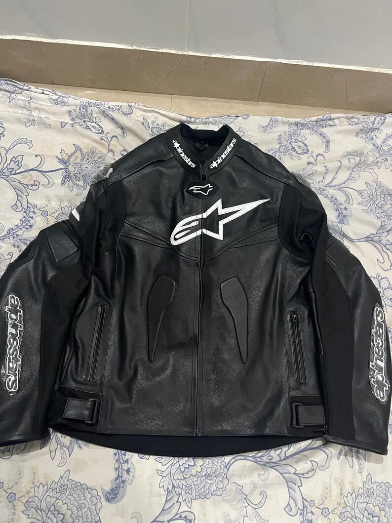 Men’s Leather Motorcycle Moto Jacket Classic Rider Style Biker Jacket ...