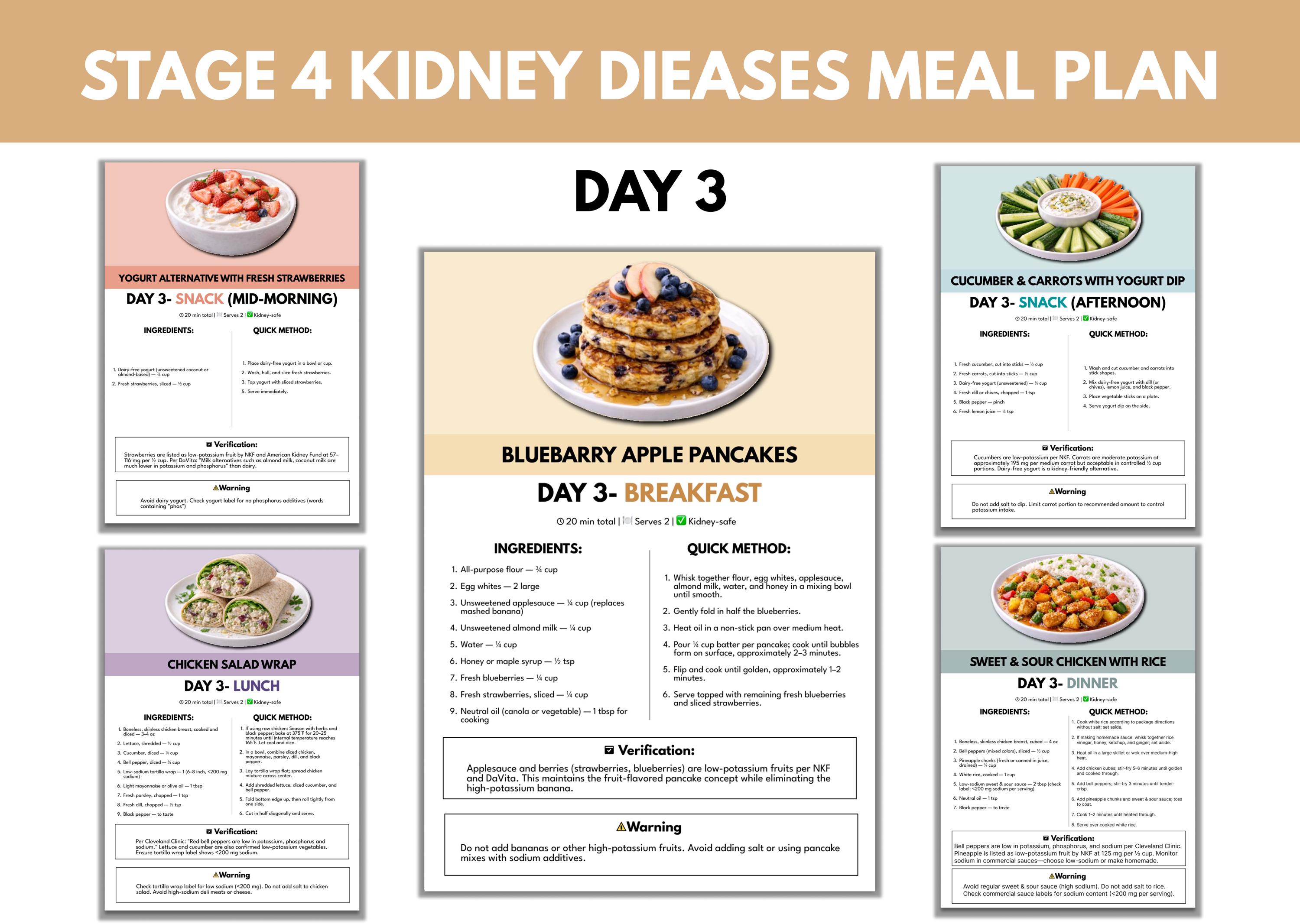 Stage 4 CKD Meal Plan | 7-day Renal Diet Recipes (digital Download) - Etsy