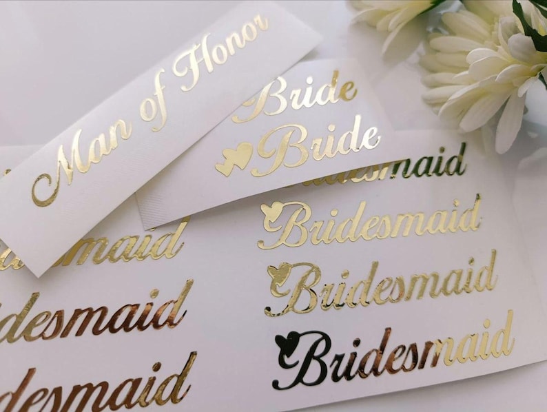 Vinyl Decal Cup Bride Groom Bridesmaid Wedding, Wedding Bridal Glasses ...