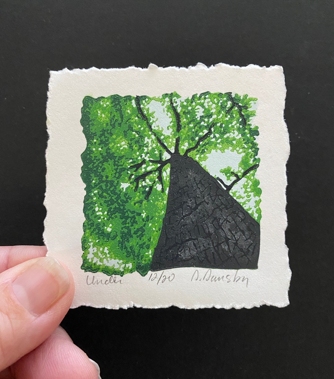 Under, Limited Edition Lino Print, Tree last One - Etsy
