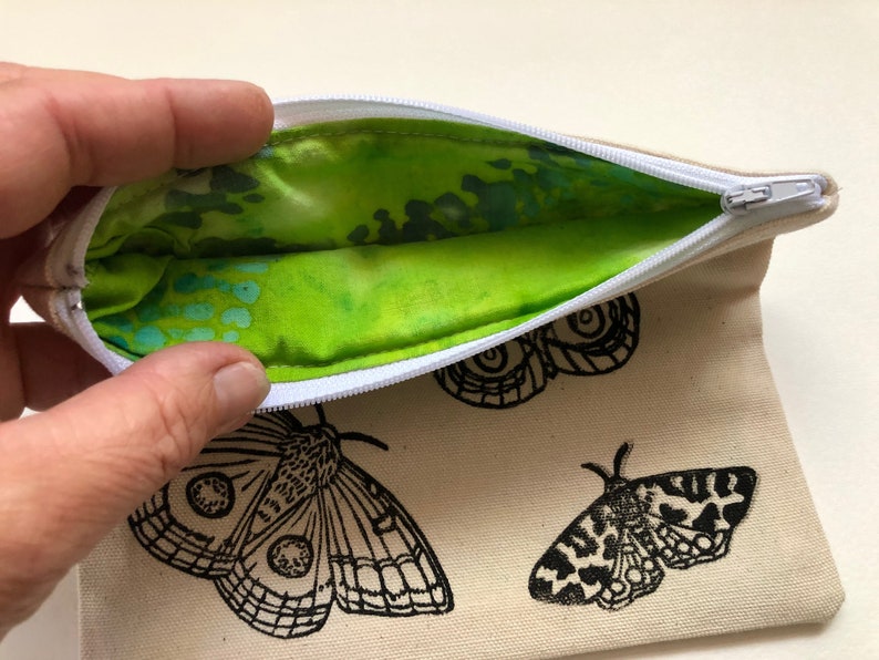 Butterfly Moth or Beetle Print Zipper Pouch/ Pencil Case/ | Etsy