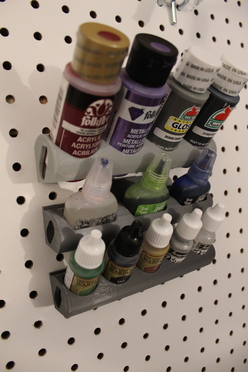 Pegboard Paint/alcohol Ink Rack 3D Printed - Etsy