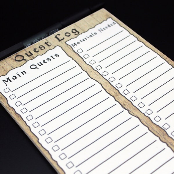 Quest Log to Do List - Etsy