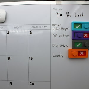 Magnetic to Do List Slider Whiteboard Accessory - Etsy