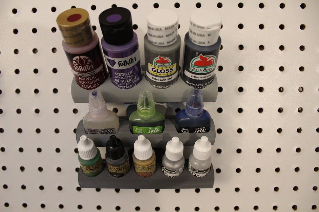 Pegboard Paint/alcohol Ink Rack 3D Printed - Etsy