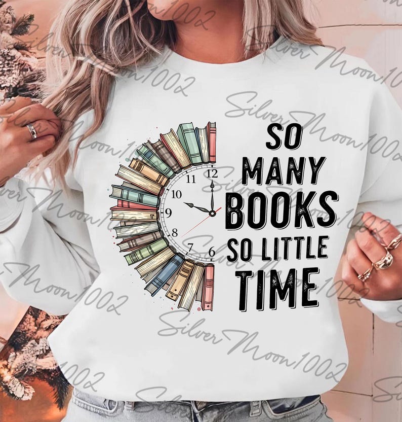 So Many Books so Little Time PNG, Book Lover Quote Design, Retro ...