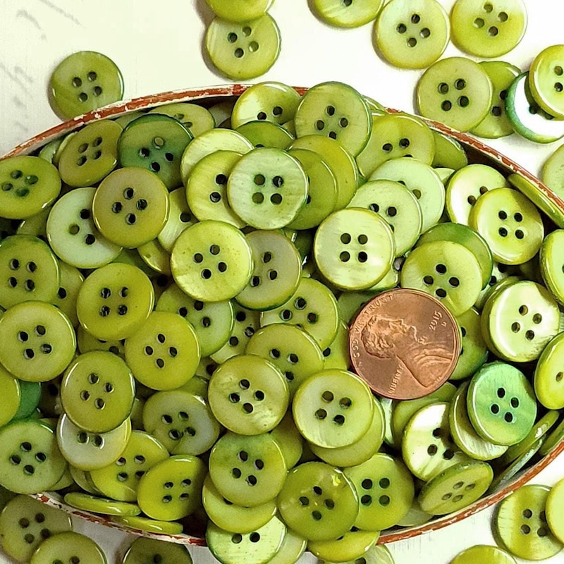 Lime Buttons Small - Etsy