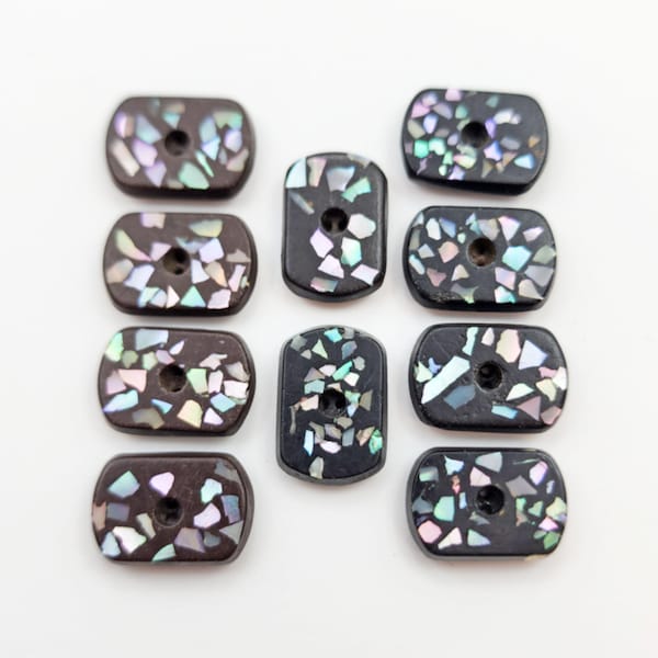 Rectangular Shell Button - Etsy