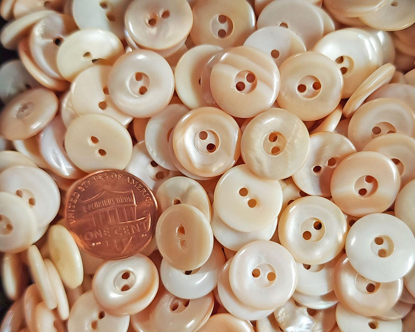 25 to 100 Vintage 1940s Mother of Pearl Shell MOP Buttons ~ White Thru ...