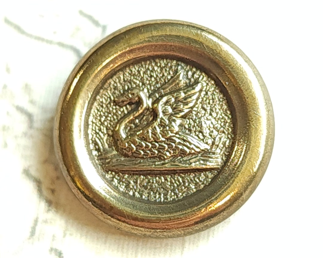 Beautiful Swan W/ Raised Wings Antique Stamped Brass Bird - Etsy