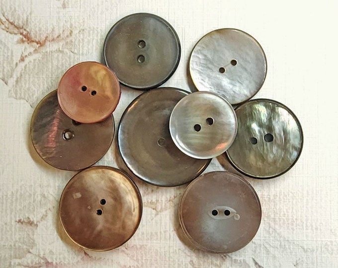 Mixed Lot of 9 Vintage Minimalist Iridescent Mother of Pearl MOP ...