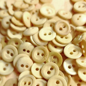 16 Antique 2-hole Bone Buttons ~ All Just Under 1/2" 12mm ~ Restoration ...
