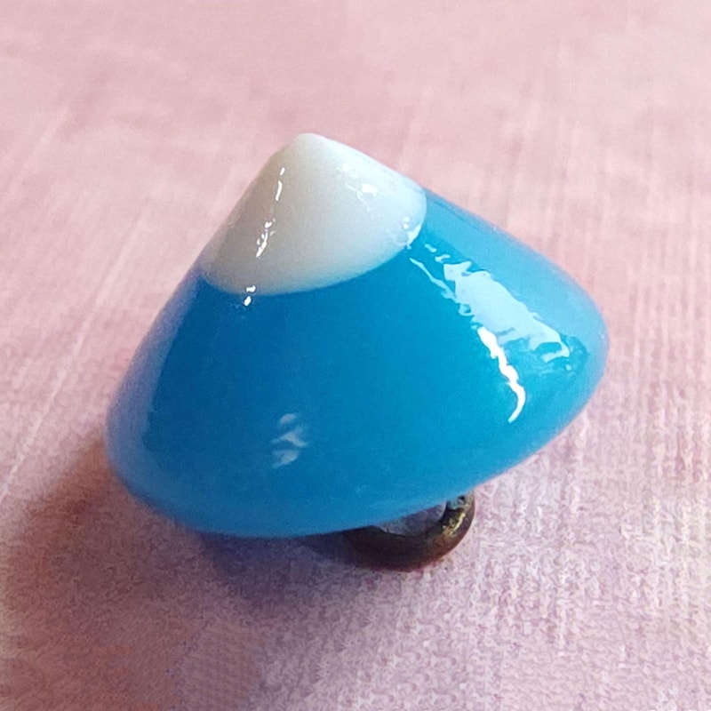 Vintage Glass Button 11mm - Etsy