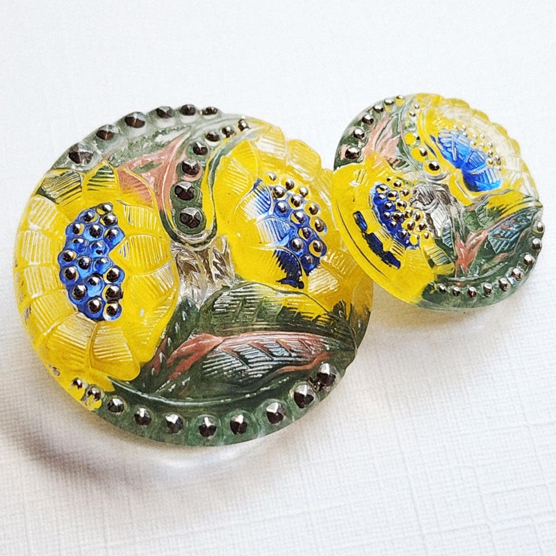 Czech Glass Buttons - Etsy