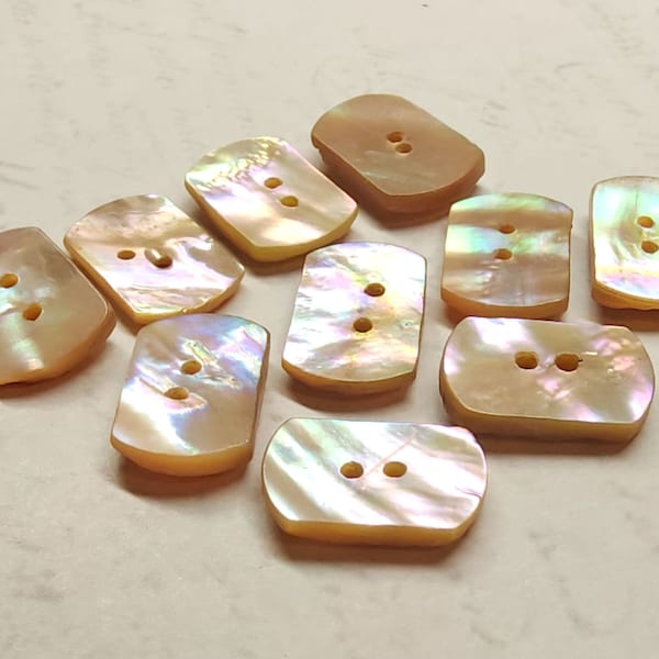 Rectangular Shell Button - Etsy