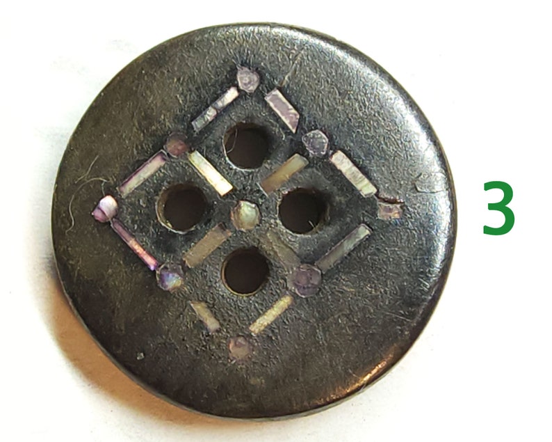 Choice of ONE Antique 1800s Button W/ Inlay Small & Medium - Etsy