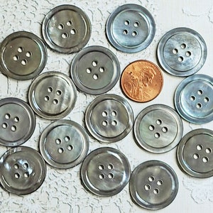 10 or 25 Vintage 1940s Iridescent Gray Black Smoky Oyster Shell Coat ...