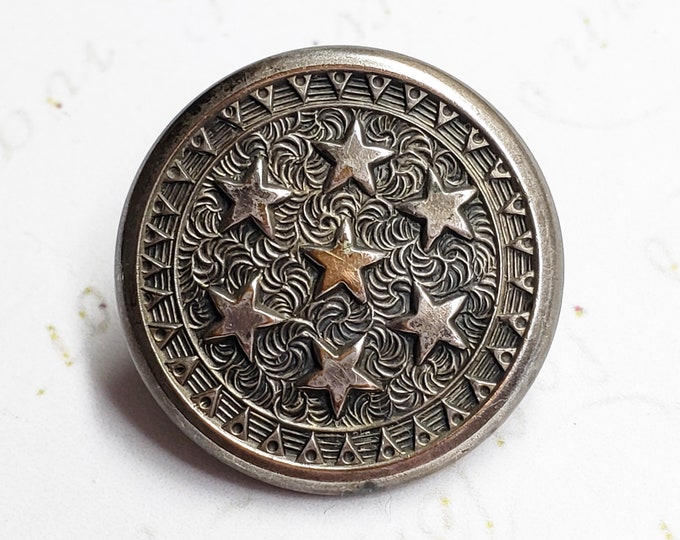 Antique Civil War Era Confederate Uniform Button ~ 7 Stars ~ Arrowheads ...