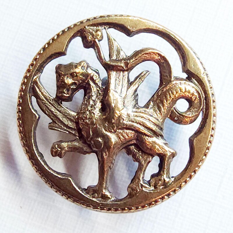 Antique Dragon Button - Etsy