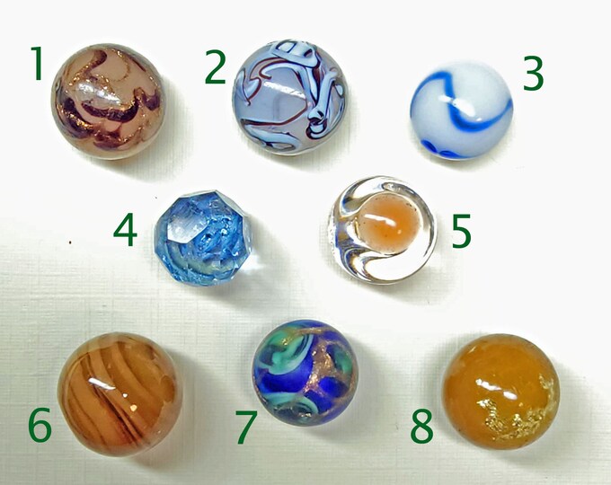 Choice ~ Antique Glass Ball Buttons ~ Opaline Embedded Foil Hand ...