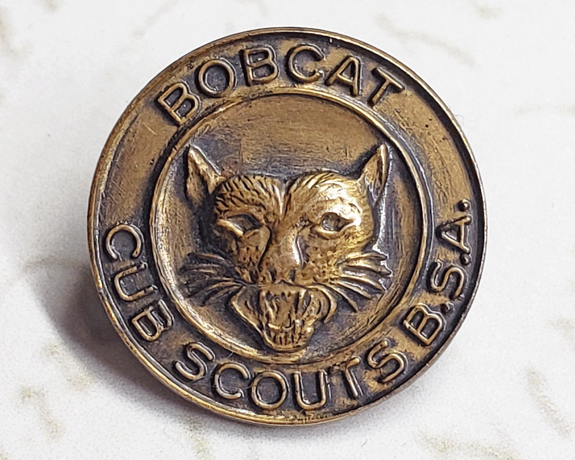 Vintage Bobcat Cub Scouts BSA Lapel Pin C Clasp | Etsy