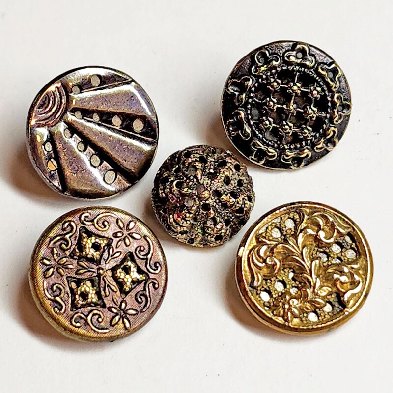 Metal Mirror Buttons - Etsy