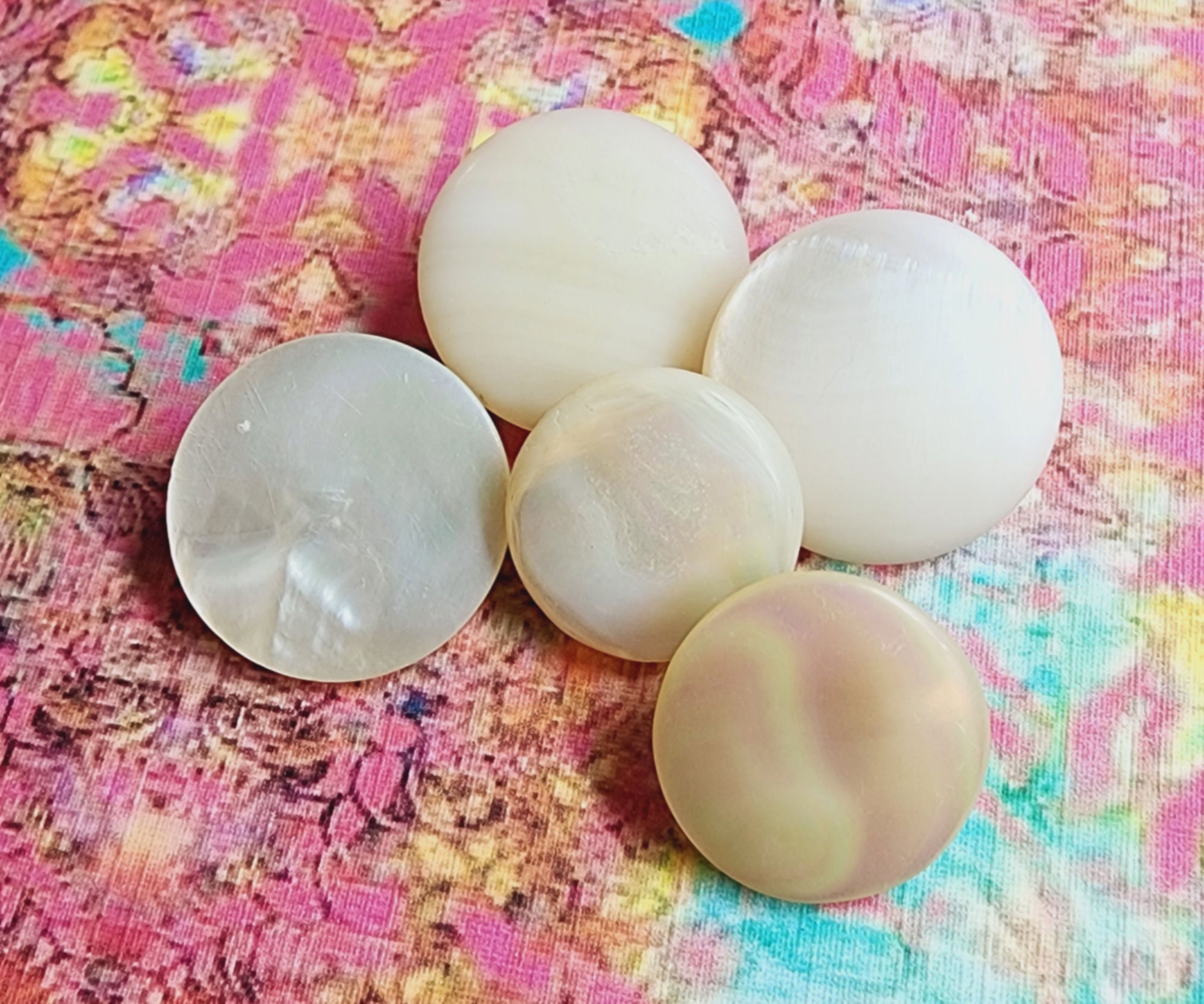 5 Antique 1800s Pearl Shell Pins Brooches Made W/ MOP Buttons ~ Under 3 ...
