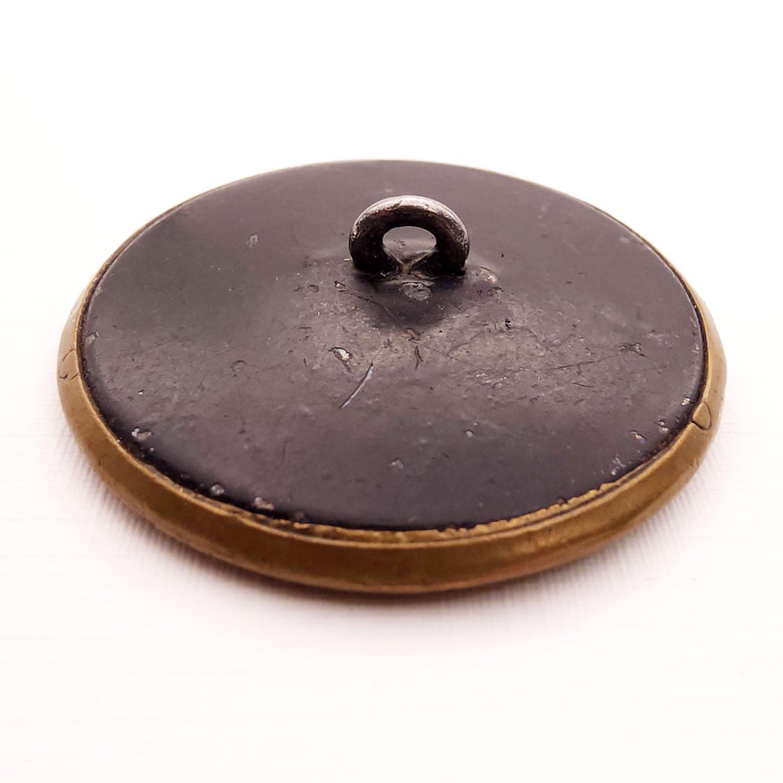 Large Antique Stamped Brass Flower Picture Button ~ Just Under 1-7/16 ...