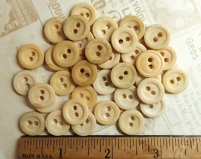9 Antique Bone Sewing Buttons ~civil War Era Pantywaist Bovine BOS ...