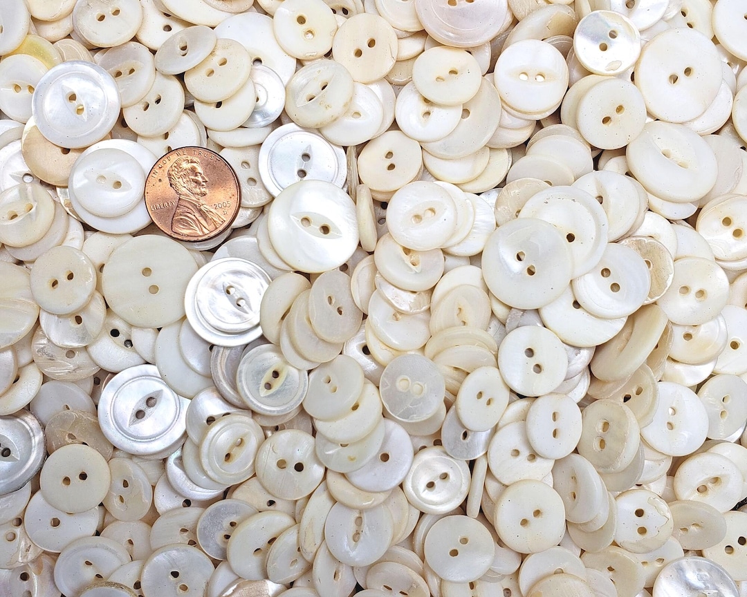 Vintage & Antique Mother of Pearl Cat Eye Sewing Buttons ~ Gently ...