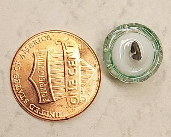 Antique Button ~ Glass Charm String Paperweight Button w/Color and ...