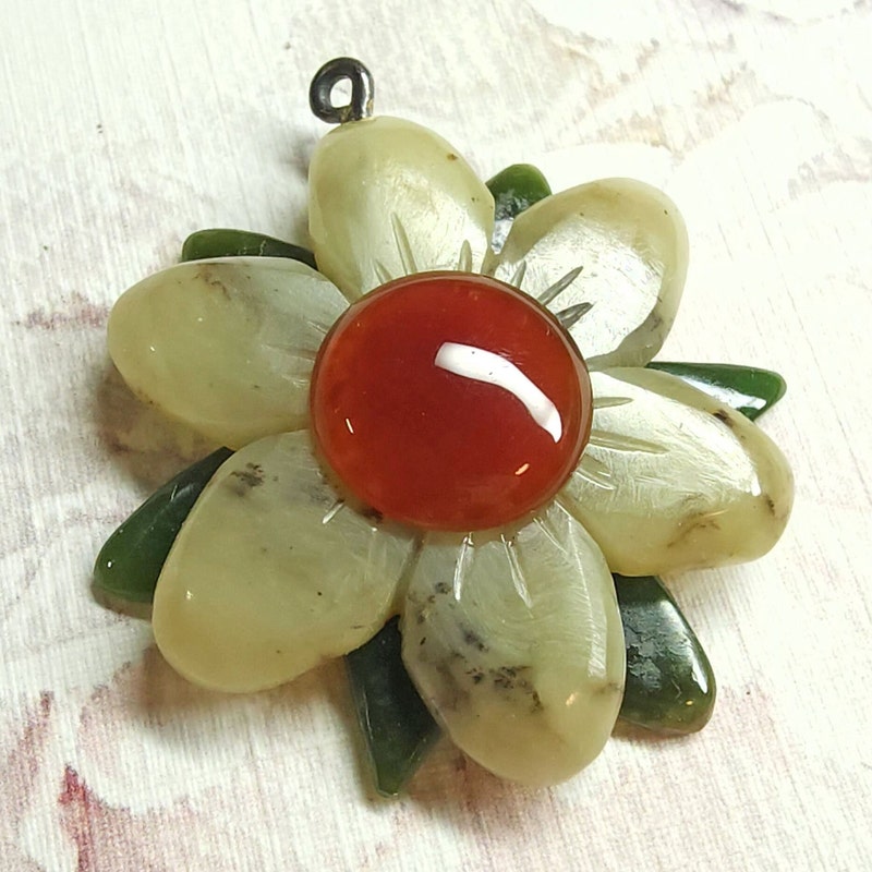 Jade Flower Beads - Etsy
