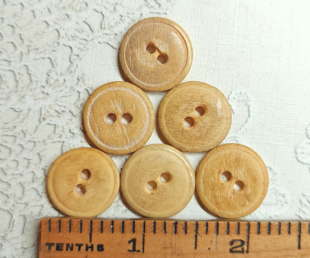 6 Old Antique Bone Buttons Civil War Era Reenactment Bovine BOS ...
