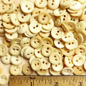 16 Antique 2-hole Bone Buttons ~ All Just Under 1/2" 12mm ~ Restoration ...