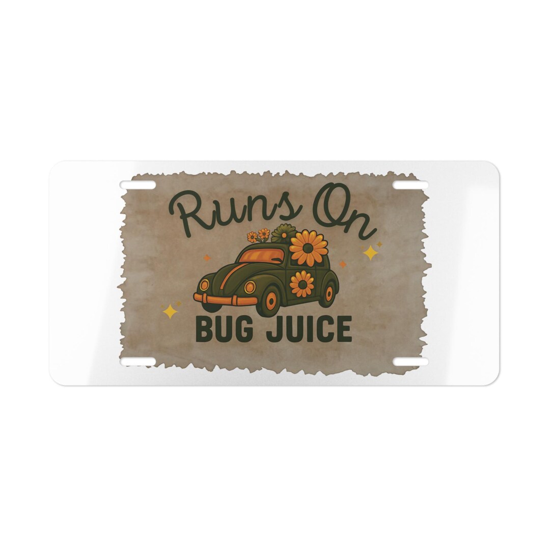 Bug Juice Vanity Plate, Custom Car Decor, Bug License Plate, Gift for ...