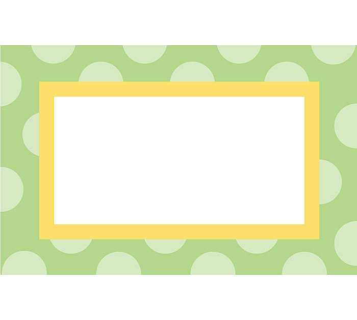 Green Polka Dots Border