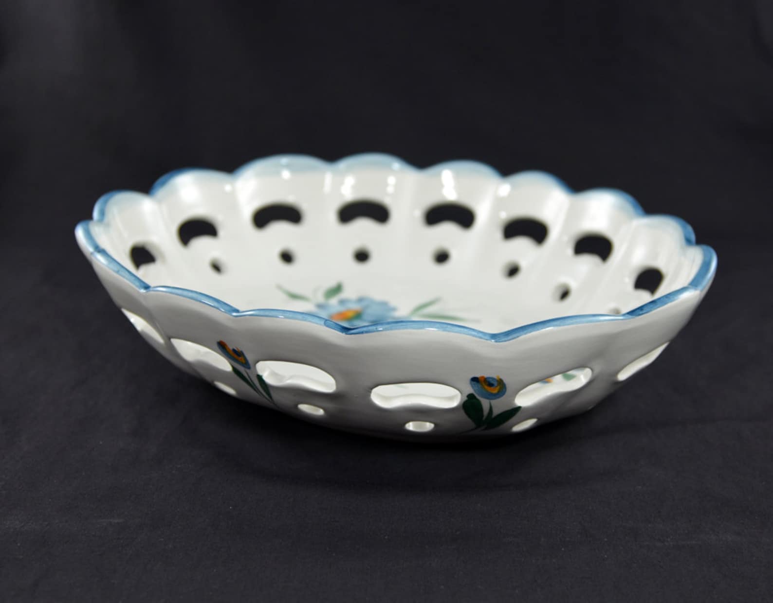 Neuwirth Pierced Bowl Made in Portugal. Ceramic Centerpiece Bowl ...