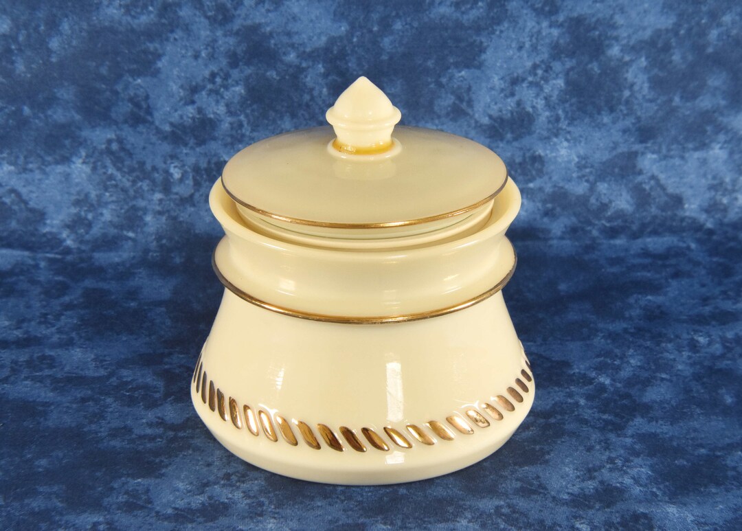Wheatonware Custard Cerama Glass Sugar Bowl With Lid. Wheatonware ...