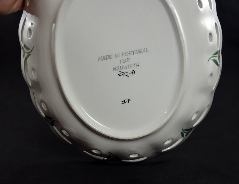 Neuwirth Pierced Bowl Made in Portugal. Ceramic Centerpiece Bowl ...