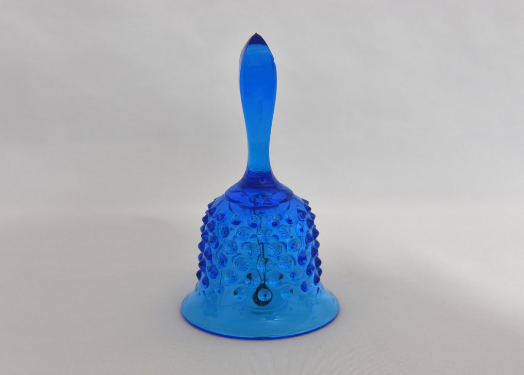 Vintage Colonial Blue Hobnail Bell by Fenton Glass With Metal Clapper ...