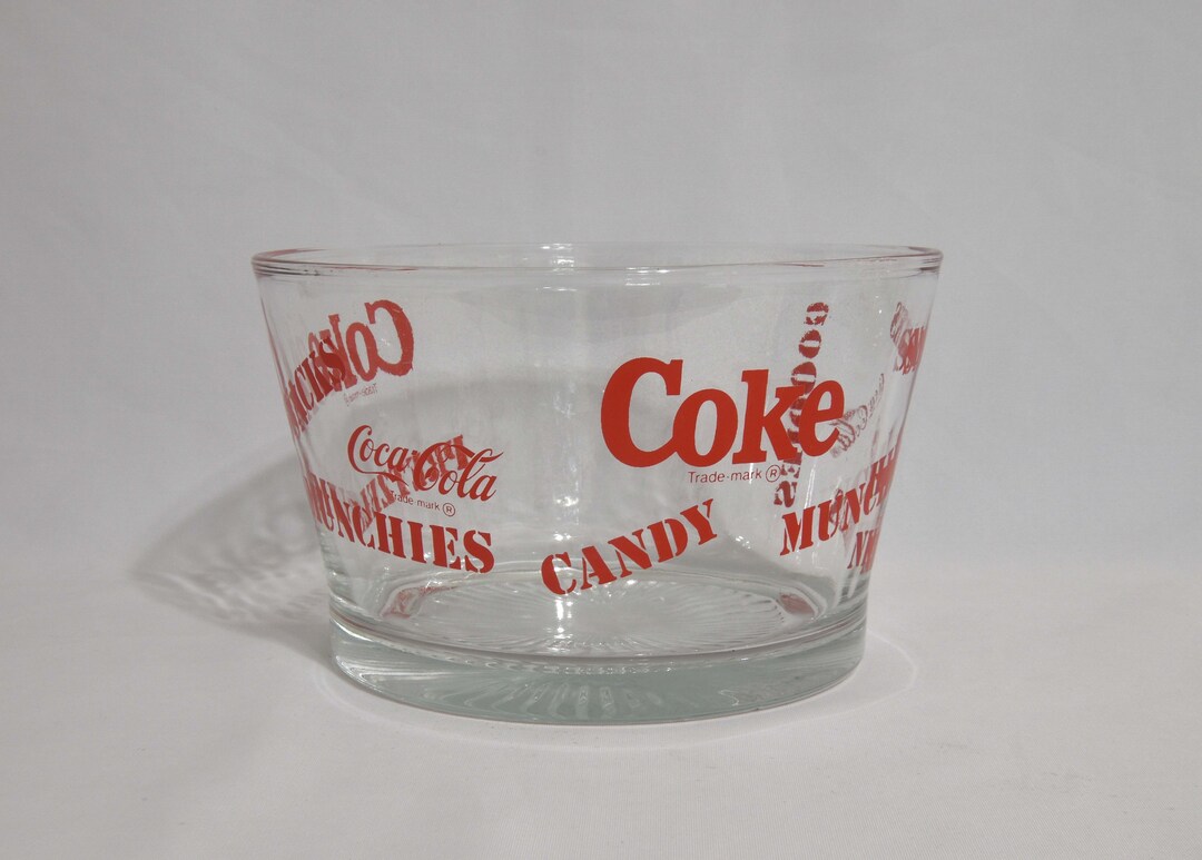 Vintage Coca Cola Snack Bowl. Coke Snack Glass Bowl. Perfect Party Bowl ...