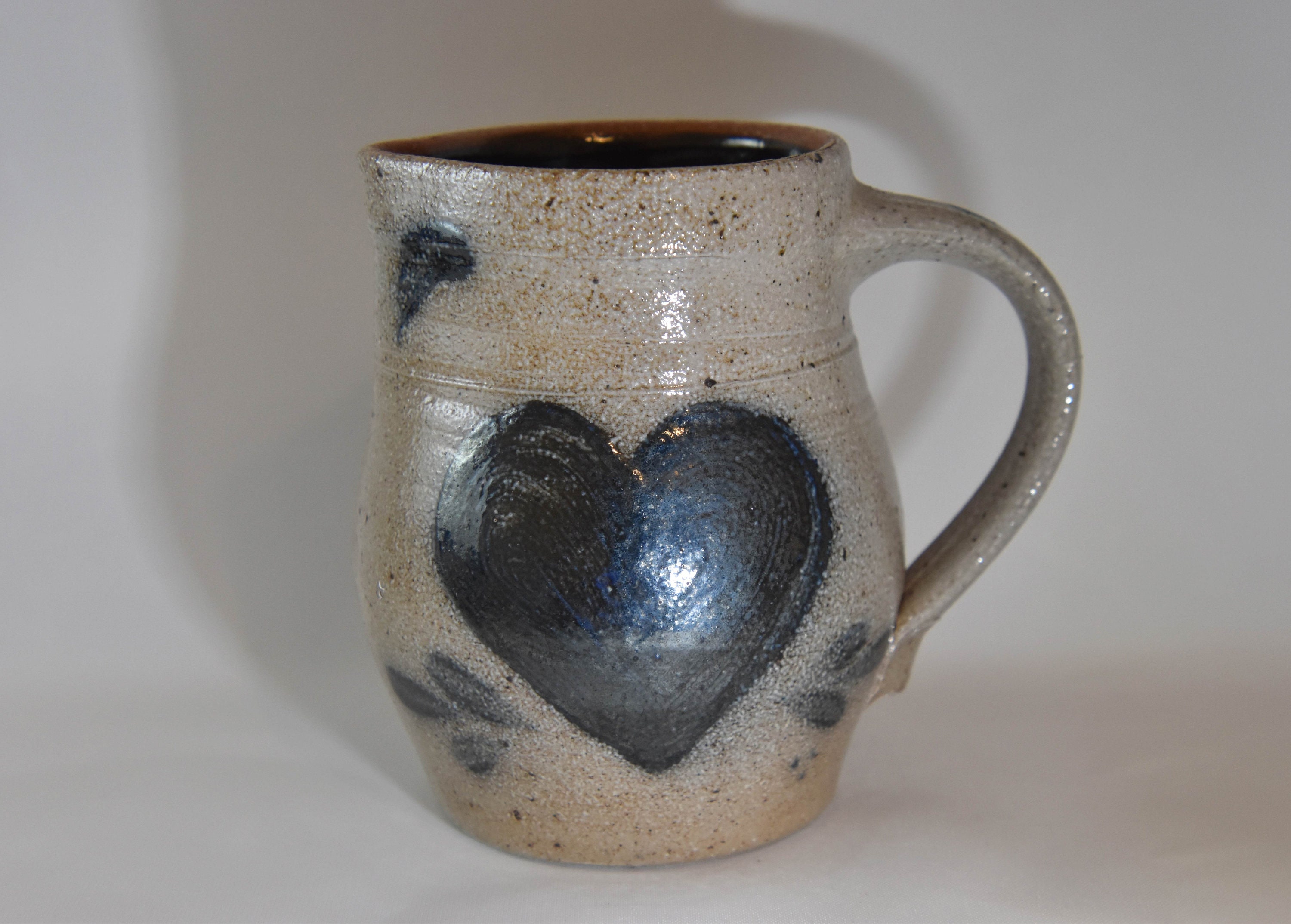 Rowe Salt Glazed Pottery Pitcher With Heart. Handmade Rowe Pottery ...