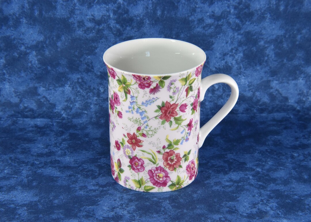 Vintage Springfield Chintz Cup Made in England. Pretty Pink and Red ...