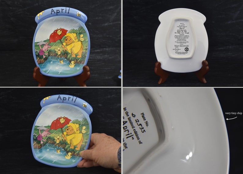 Winnie the Pooh Month Display Plates. Bradford Exchange Collectible ...
