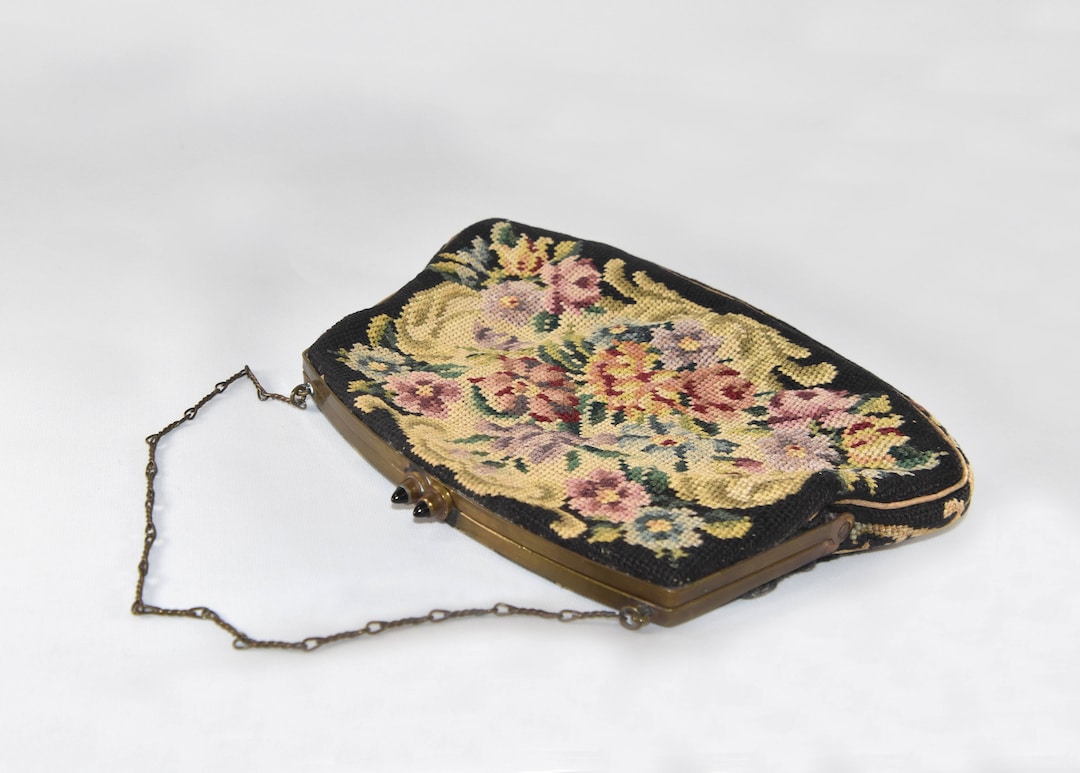 Vintage Floral Petit Point Purse: Austrian Needlepoint Handbag - Etsy