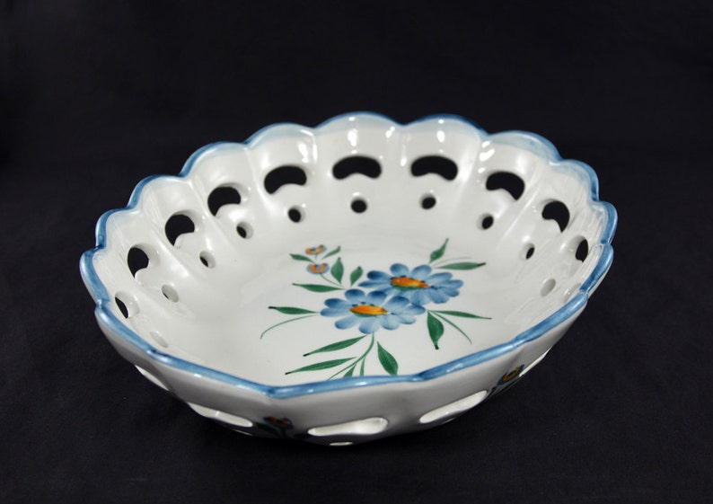 Neuwirth Pierced Bowl Made in Portugal. Ceramic Centerpiece Bowl ...
